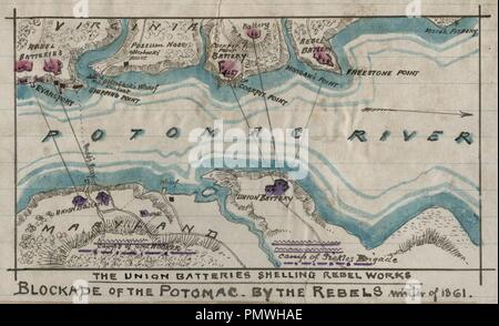 Blockade of the Potomac - by Rebels, winter of 1861 1861 by Sneden ...