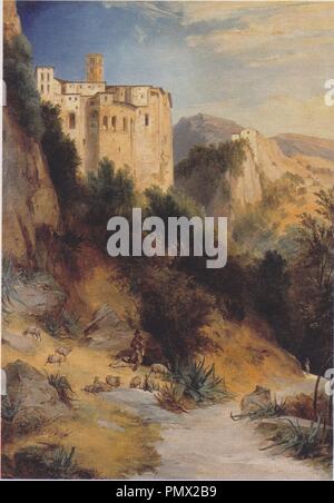 'Das Kloster Santa Scholastica bei Subiaco' by Carl Blechen depicts the ...