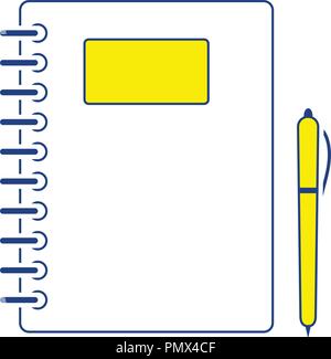 Icon of Exercise book. Thin line design. Vector illustration Stock ...