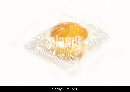 muffins packed in transparent packaging, on a white background Stock ...