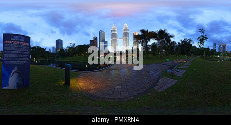 360° view of KLCC Twin Tower - Alamy