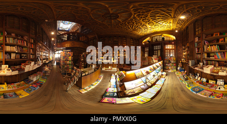360° view of Livraria Lello (Lello Bookshop - Alamy