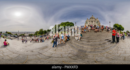 360° view of Steps of the Sacre Coeur, Paris - Alamy