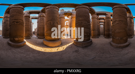 360° view of Karnak Temple, Hypostyle hall - Alamy