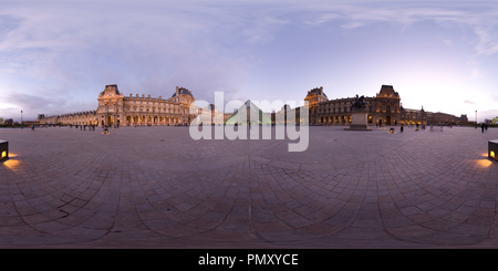 360° view of Sunset at The Louvre - Alamy