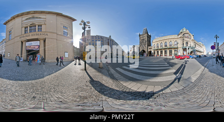 360° view of Powder Tower Prague 2 - Alamy