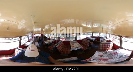 360° view of Double decker bus restaurant - Alamy