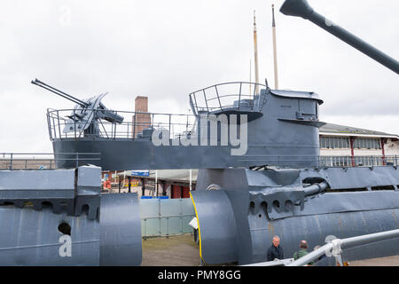 Woodside Ferry Terminal, Birkenhead, with U-Boat Museum in background ...