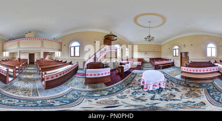 360° view of Calvinist reformed church, Viile Apei, Romania - Alamy