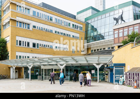 The Whittington Hospital in North Islington, London, UK, viewed from ...