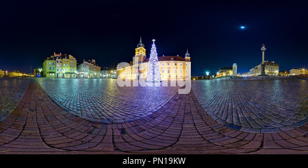 360° view of Warsaw - Castle Square - Alamy