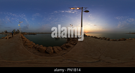 360° view of Kuwait Seaside Sunset - Alamy