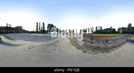 360° view of Auschwitz II-Birkenau crematorium 2 - Alamy