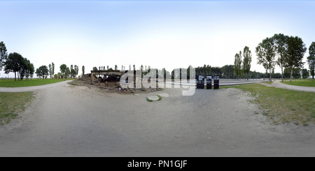 360° view of Auschwitz II-Birkenau crematorium 2 - Alamy