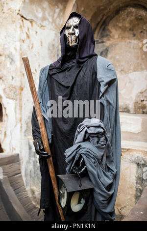 Historical reenactment of Charon, the ferryman of Hades who carries ...