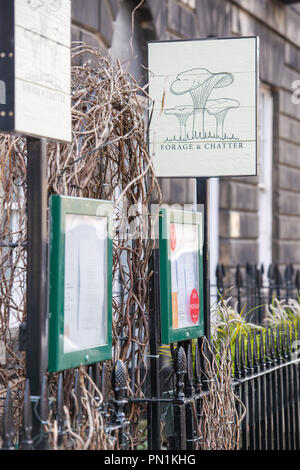 Owner Cameron McNeil Forage and Chatter restaurant, Alva Street Stock ...