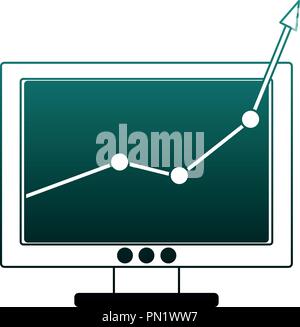 Statistics growing on computer blue lines Stock Vector Image & Art - Alamy