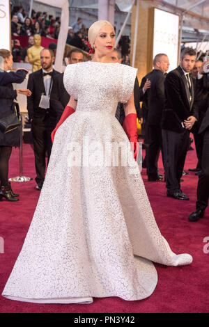 Lady Gaga, Oscar® performer, arrives for the live ABC Telecast of The ...