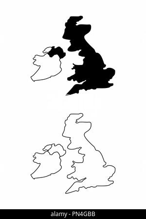 Map of North West England. Black and outline maps. EPS Vector File ...