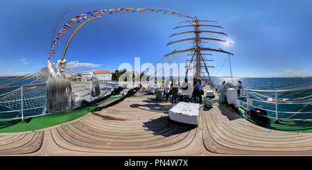 360° view of Russian Sail Training Ship Nadezhda at Night - Alamy