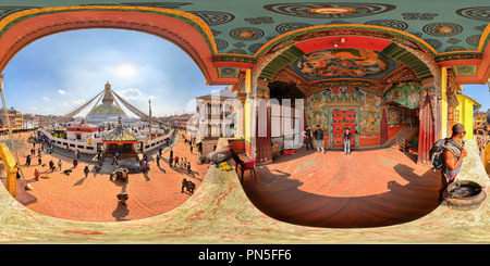 360° view of Boudhanath Stupa Kathmandu - Alamy