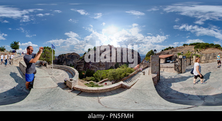 360° view of Meteora - Monastery of the Great Meteoron 1 - Alamy