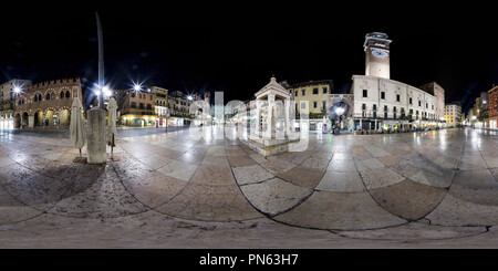 360° view of Verona - Piazza Erbe - Alamy