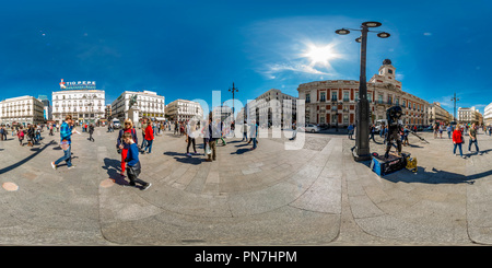 360° view of Puerta del Sol. Madrid - Alamy