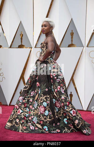 Cynthia Erivo arrives at the Oscars on Sunday, March 27, 2022, at the ...