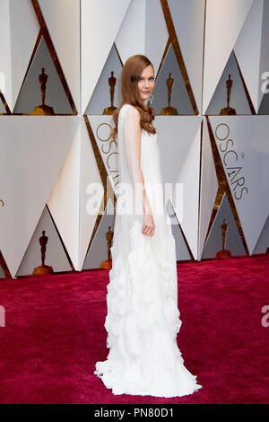Darby Stanchfield arrives at the Oscars on Sunday, Feb. 26, 2017, at ...
