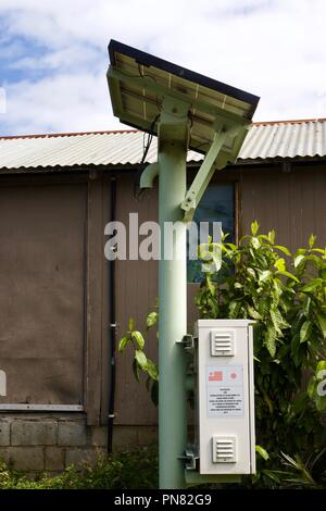Solar panels inside a village in Tonga have been funded by Japan as ...