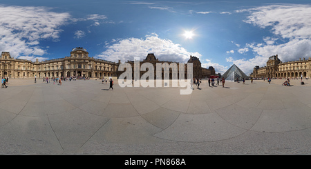 360° view of Paris, Louvre Museum - Alamy