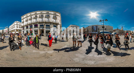 360° view of Puerta del Sol. Madrid - Alamy
