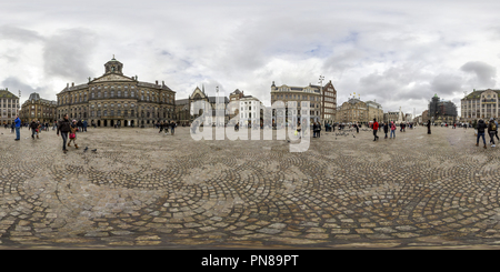 360° view of dam square. amsterdam - Alamy
