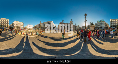 360° view of Puerta del Sol. Madrid - Alamy
