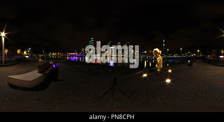 360° View of Night View of Spanda The Landing of Elizabeth Quay - Alamy