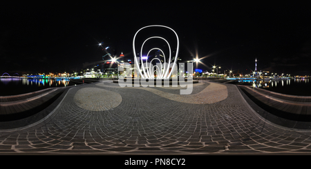 360° view of Night View of Spanda The Landing of Elizabeth Quay - Alamy