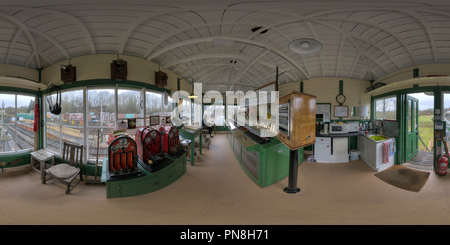 360° view of Kingscote north signal box on the Bluebell Railway - Alamy