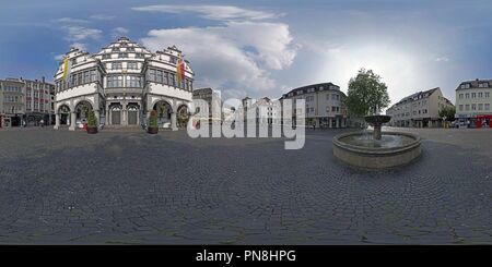 360° view of Paderborn, At the Town Hall - Alamy