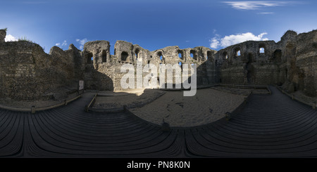 360° view of The Keep, Canterbury Castle, Kent - Alamy