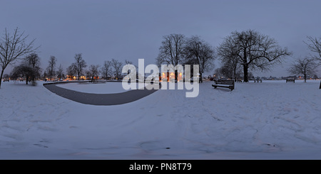 360° view of Godstone Pond In The Snow 1 - Alamy