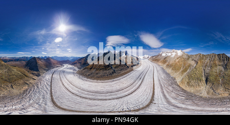 360° view of Alps Aletsch Glacier 360 Panorama: 20 Gigapixels - Alamy