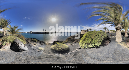 360° view of Canary Islands Lanzarote Arrecife Castle Castillo De San ...