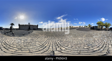 360° view of Canary Islands Lanzarote Arrecife Castle Castillo De San ...