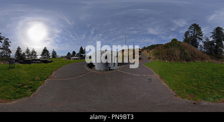 360° view of Battery 246, Gun 1 - Fort Columbia State Park, Washington ...