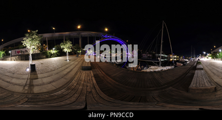 360° view of Risoy Bridge at night - Alamy