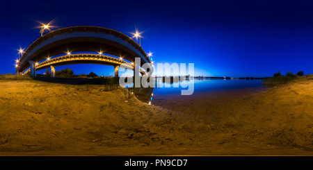 360° view of Millenium Bridge at sunset 1 - Alamy