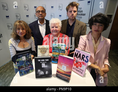 The panel of judges (left to right) Val McDermid, Leanne Shapton, Kwame ...
