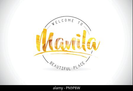 Manila city handwritten text word hand lettering. Calligraphy text ...