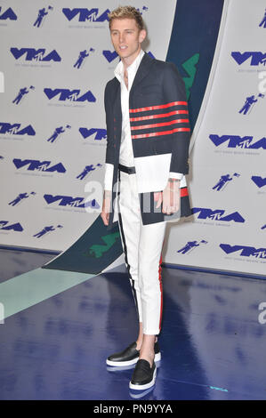 Machine Gun Kelly at the 2017 MTV Video Music Awards held at The Forum ...